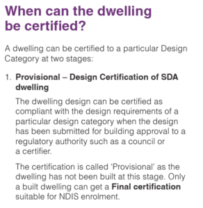Town Planning Concession for SDA Developments Victoria